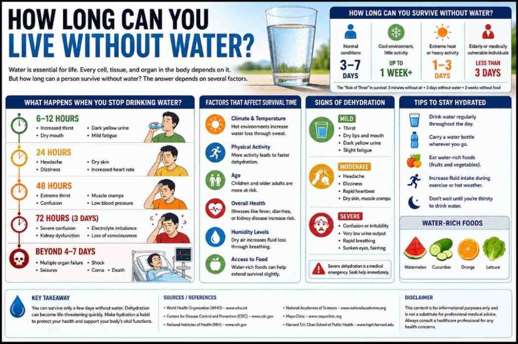 How Long Can You Live Without Water? Survival Limits & Risks